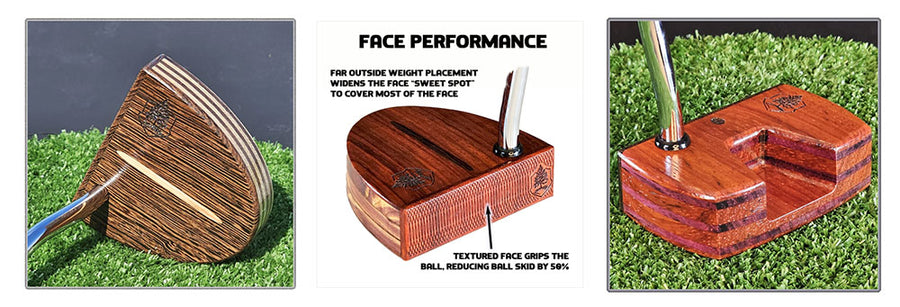 TimberTouch Putterworks exotic precision wood golf putters ...