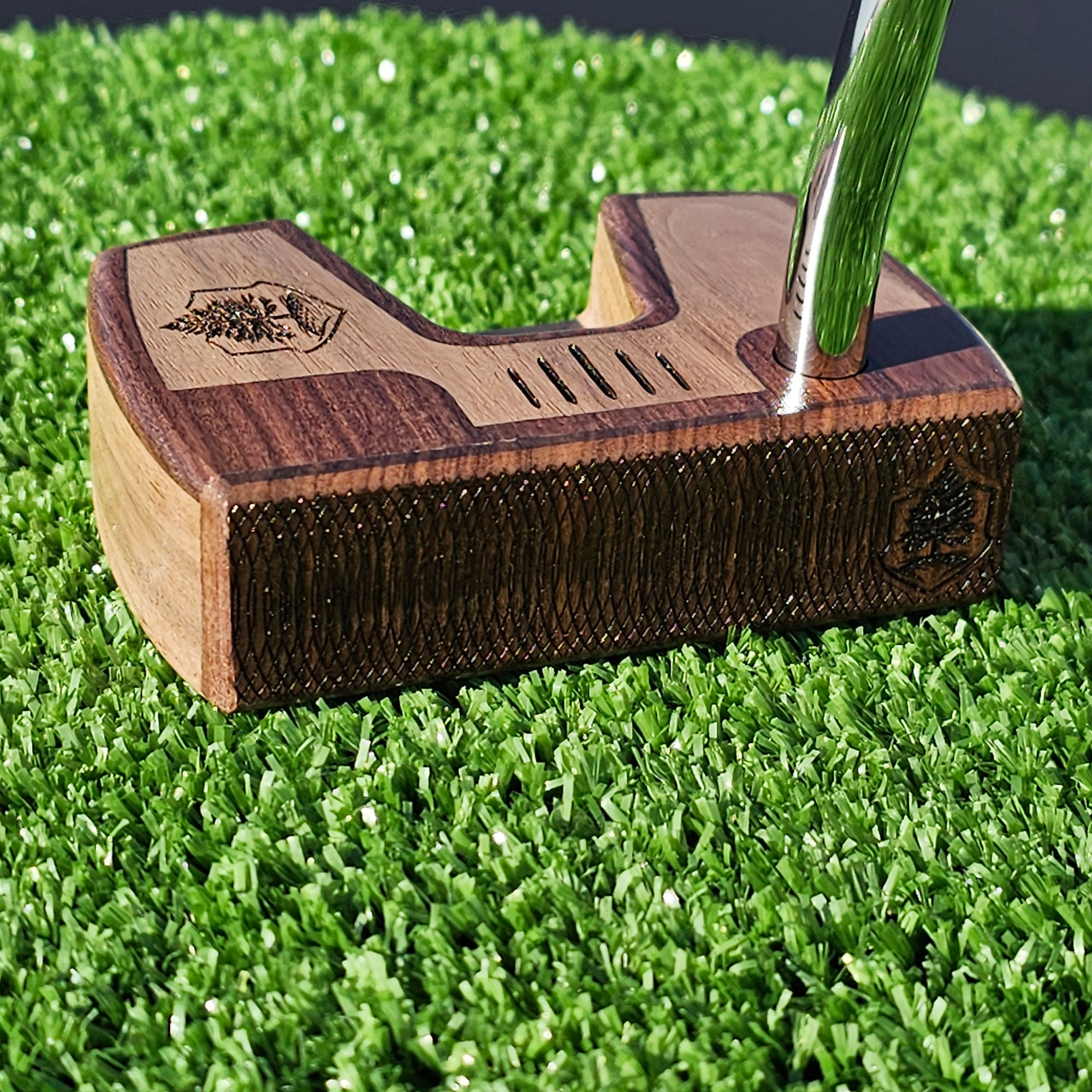 Bolivian Rosewood Bloodwood and Walnut wood Woodrich Regal wood putter ...