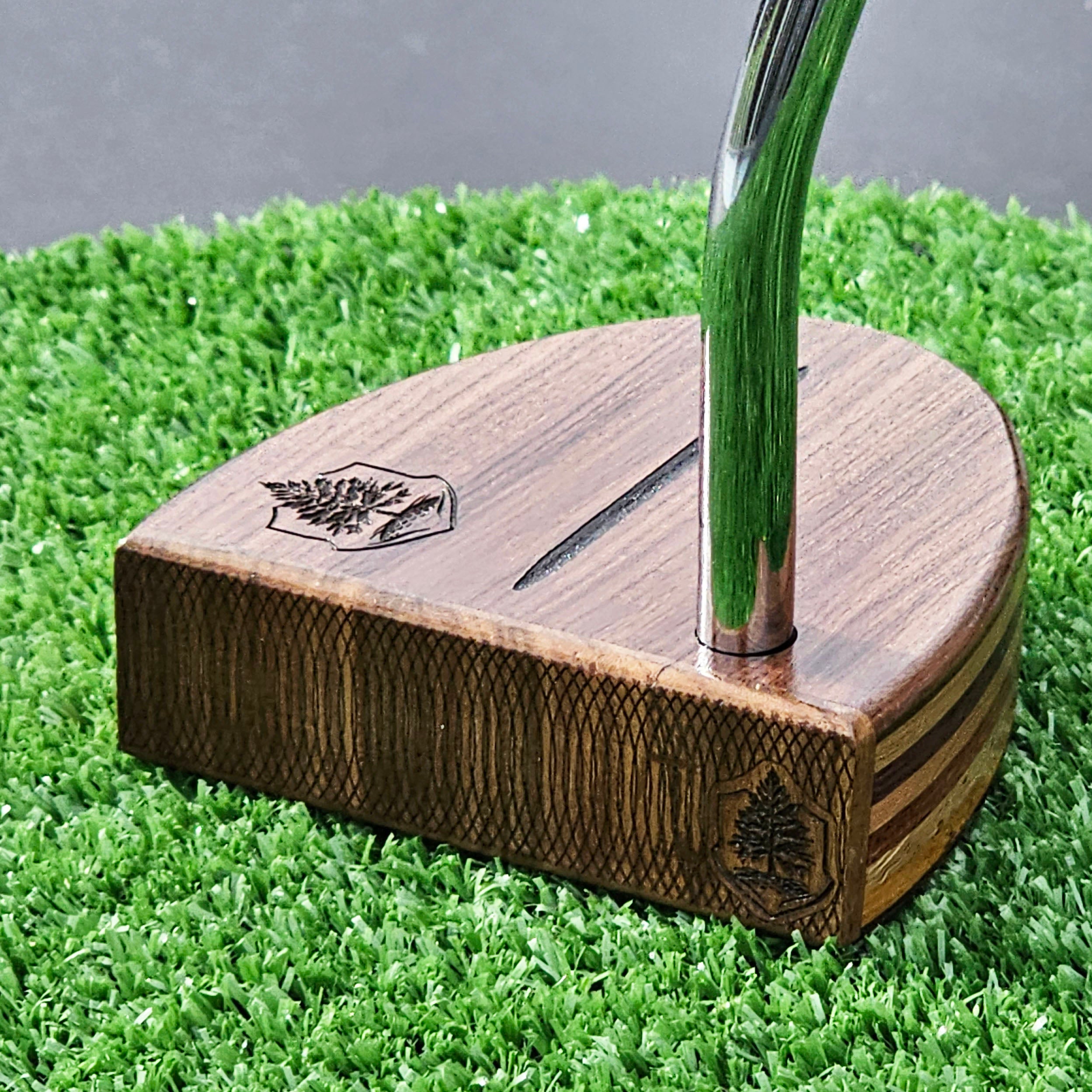 Rosewood exotic wood Woodford putter with unique layered body ...