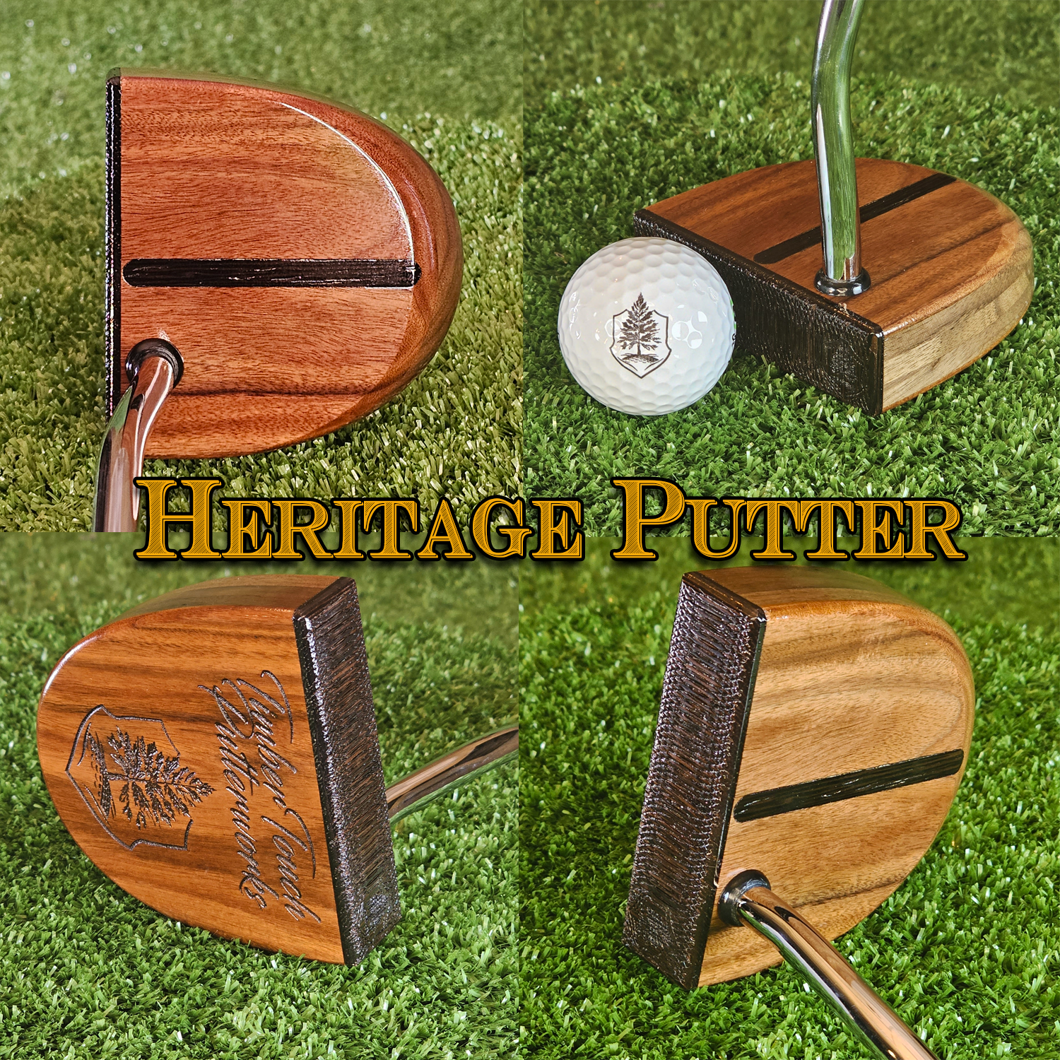 Heritage wood putter with exotic Rosewood and Walnut FATTY style ...
