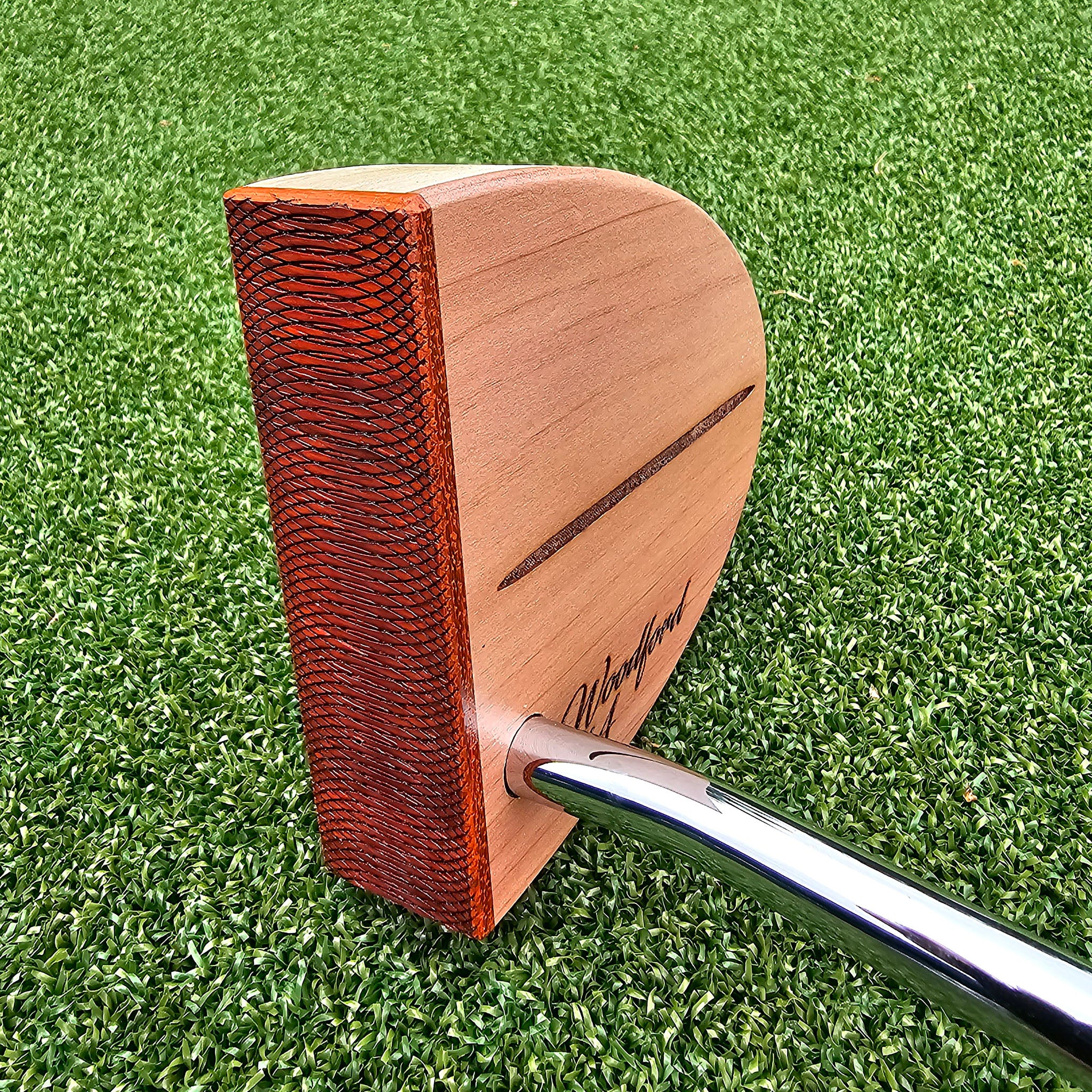 Curly Maple Body, Red Cedar top plate putter with Padauk Face plate ...