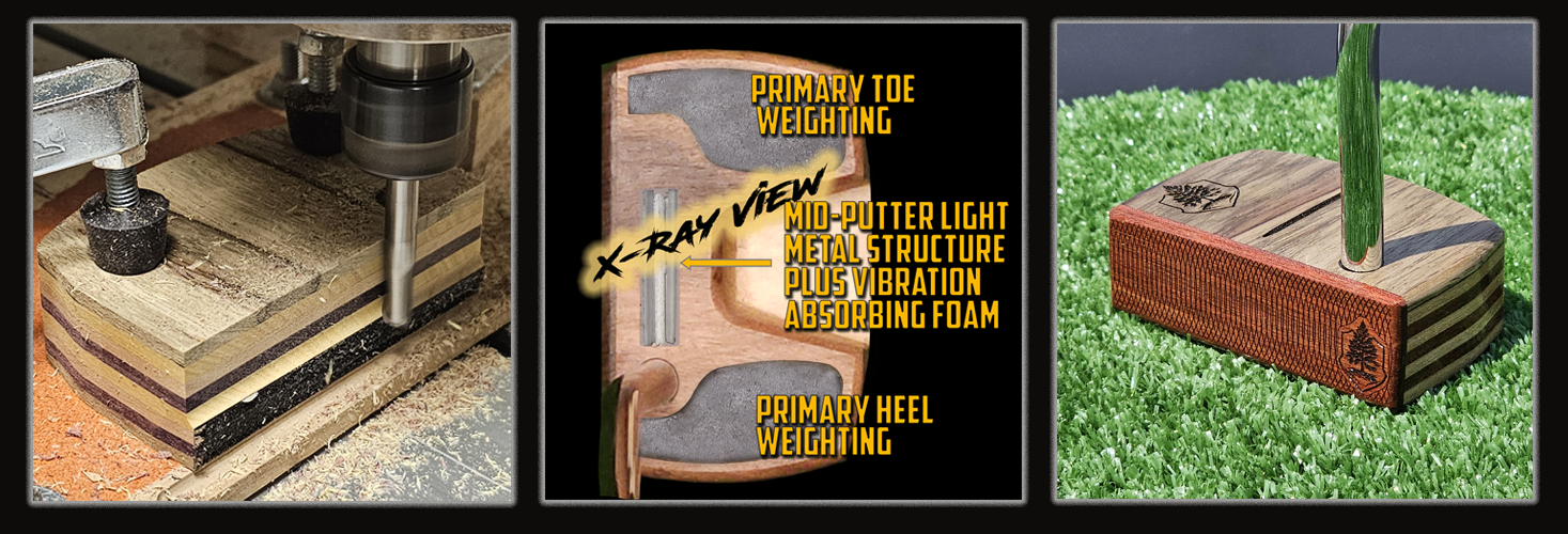 TimberTouch Putterworks exotic precision wood golf putters ...